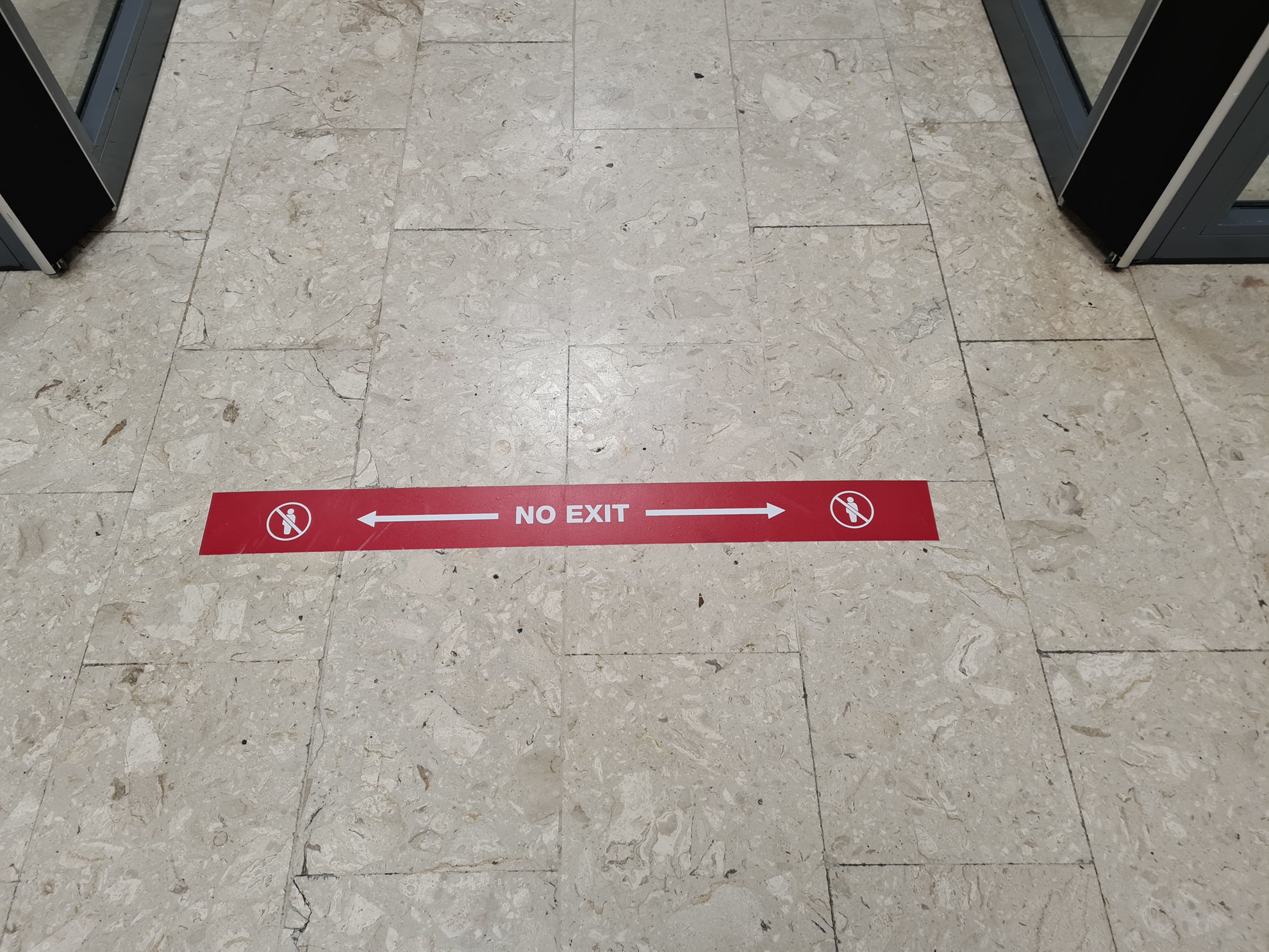 Digital Print Solutions. COVID-19 Wayfinding No Exit Signage